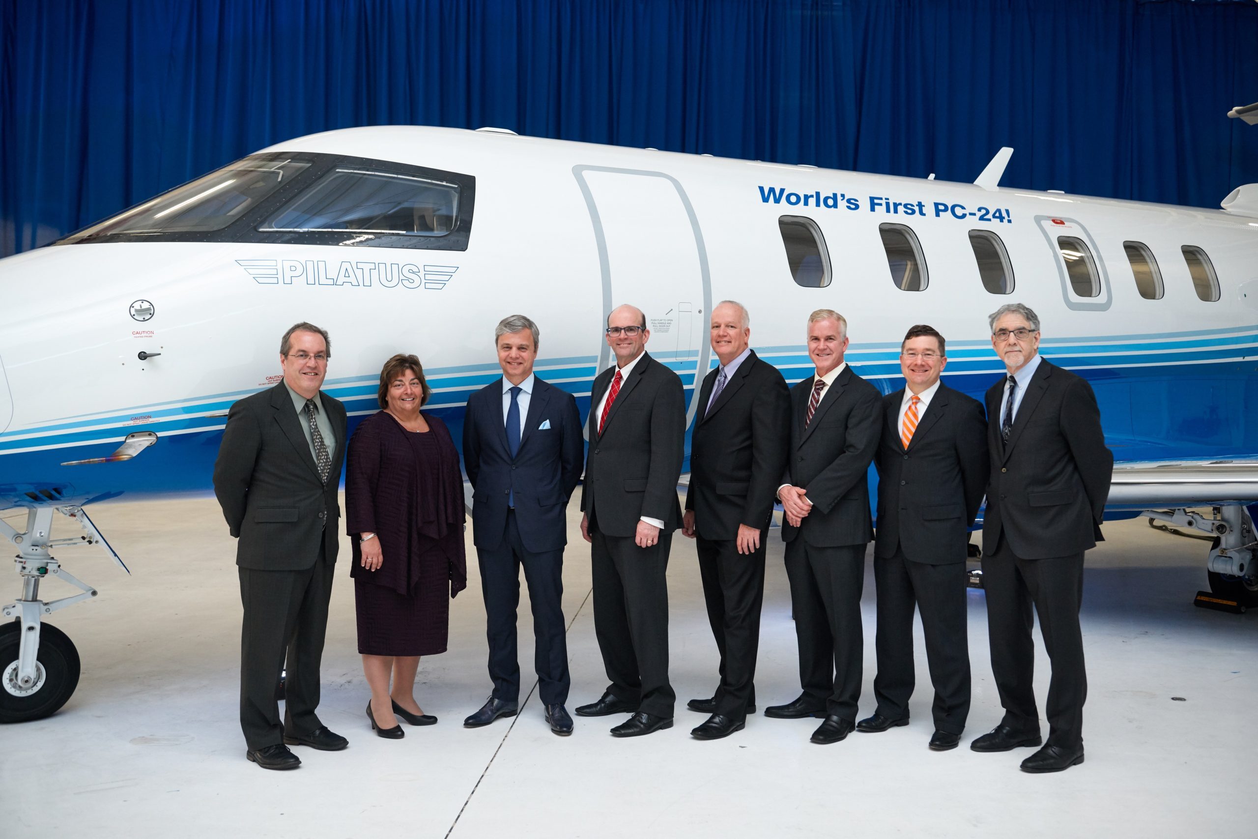 PlaneSense Celebrates Arrival of World's First Pilatus PC-24 Jet